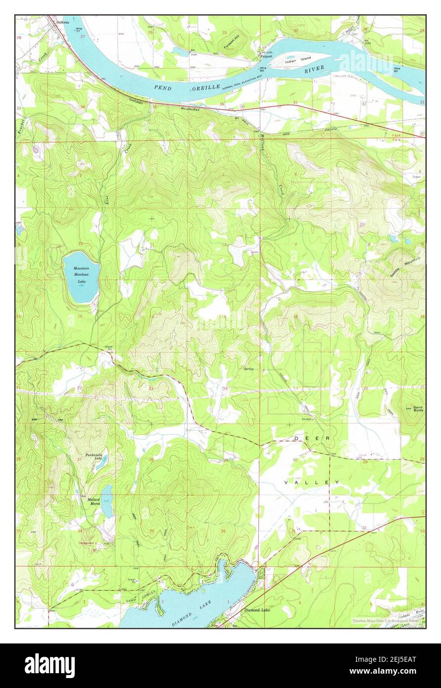 Map of diamond lake hi-res stock photography and images - Alamy