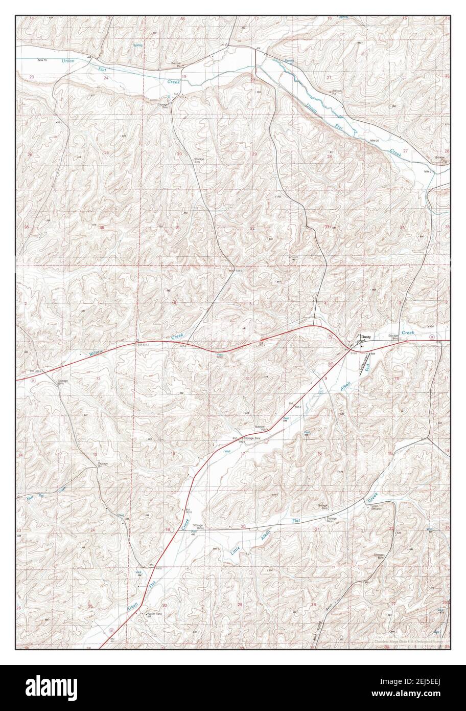 Dusty, Washington, map 1981, 1:24000, United States of America by ...
