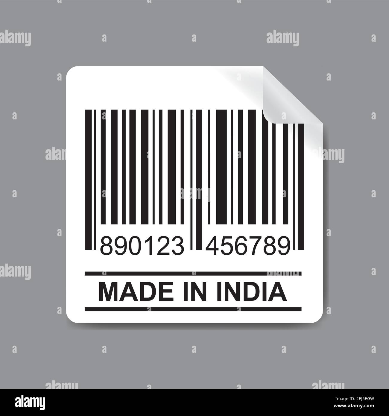 Made in india barcode Stock Vector Images - Alamy