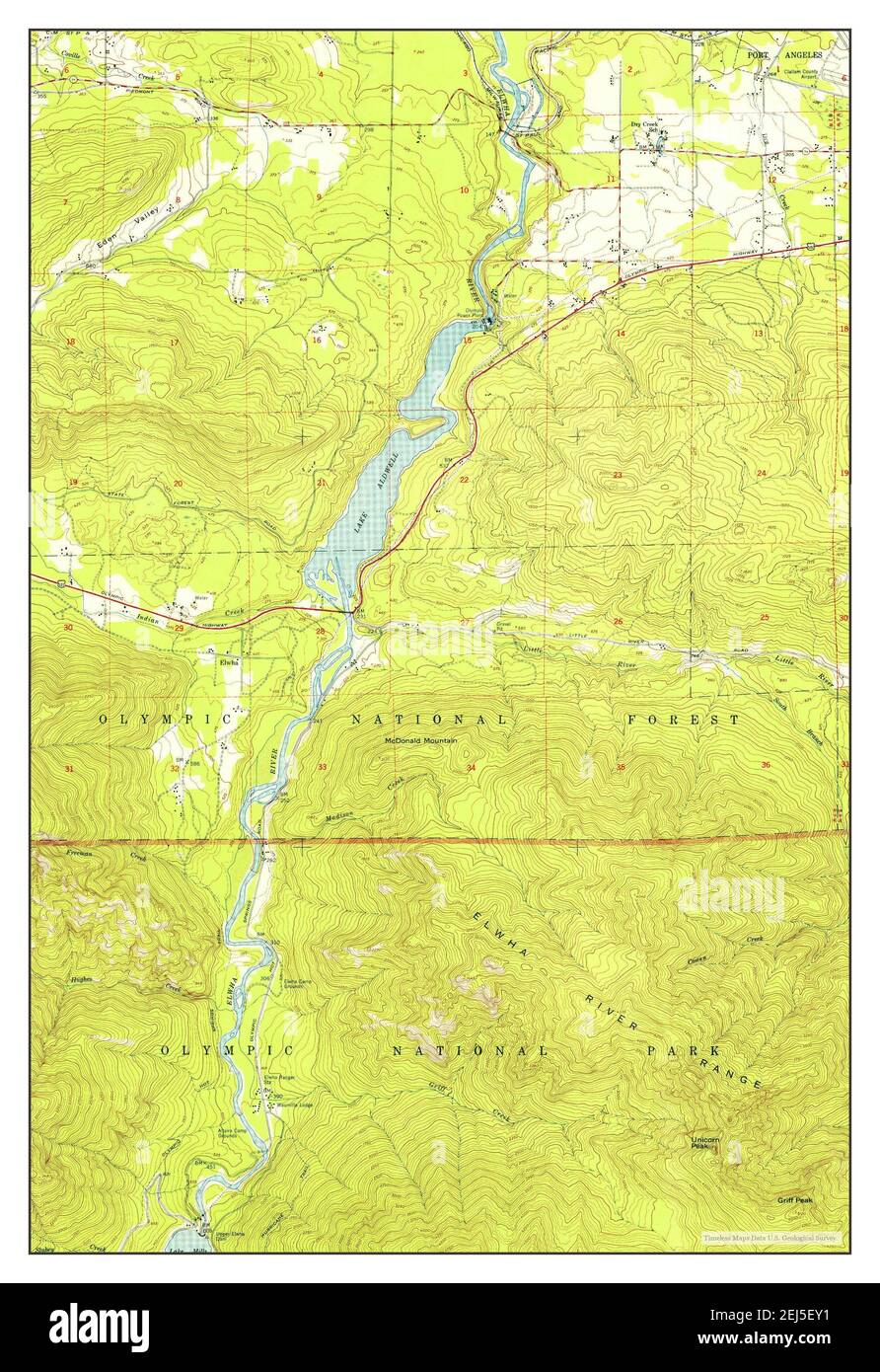 Elwha, Washington, map 1950, 1:24000, United States of America by ...