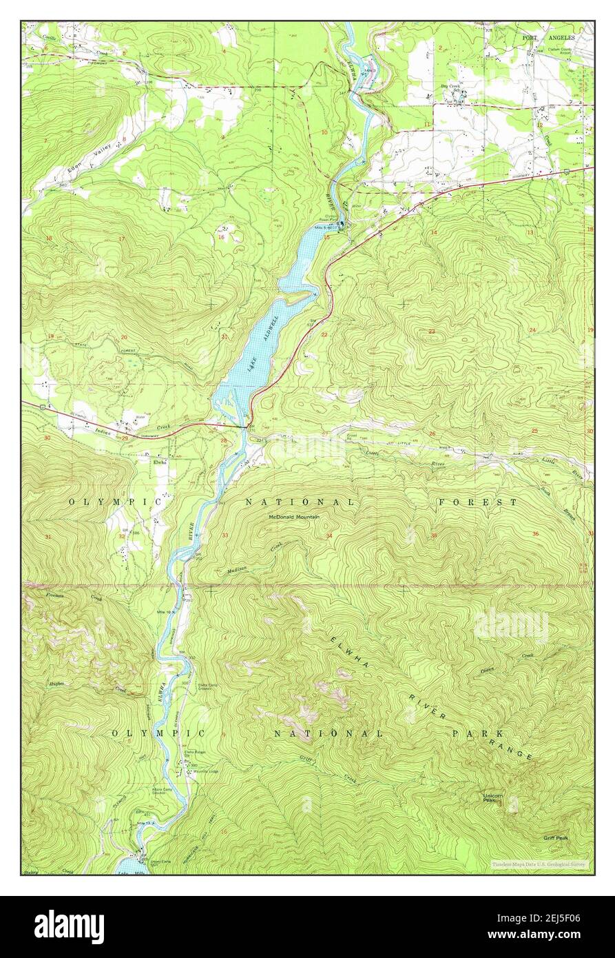 Elwha, Washington, map 1950, 1:24000, United States of America by ...