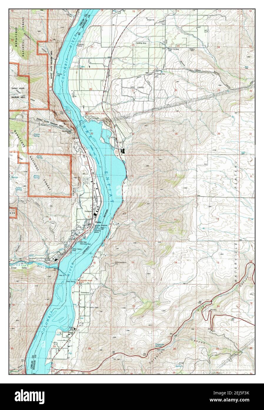 Entiat washington map hi-res stock photography and images - Alamy