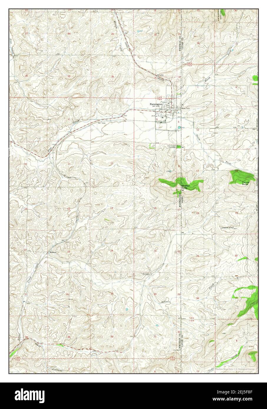 Farmington, Washington, map 1964, 1:24000, United States of America by ...