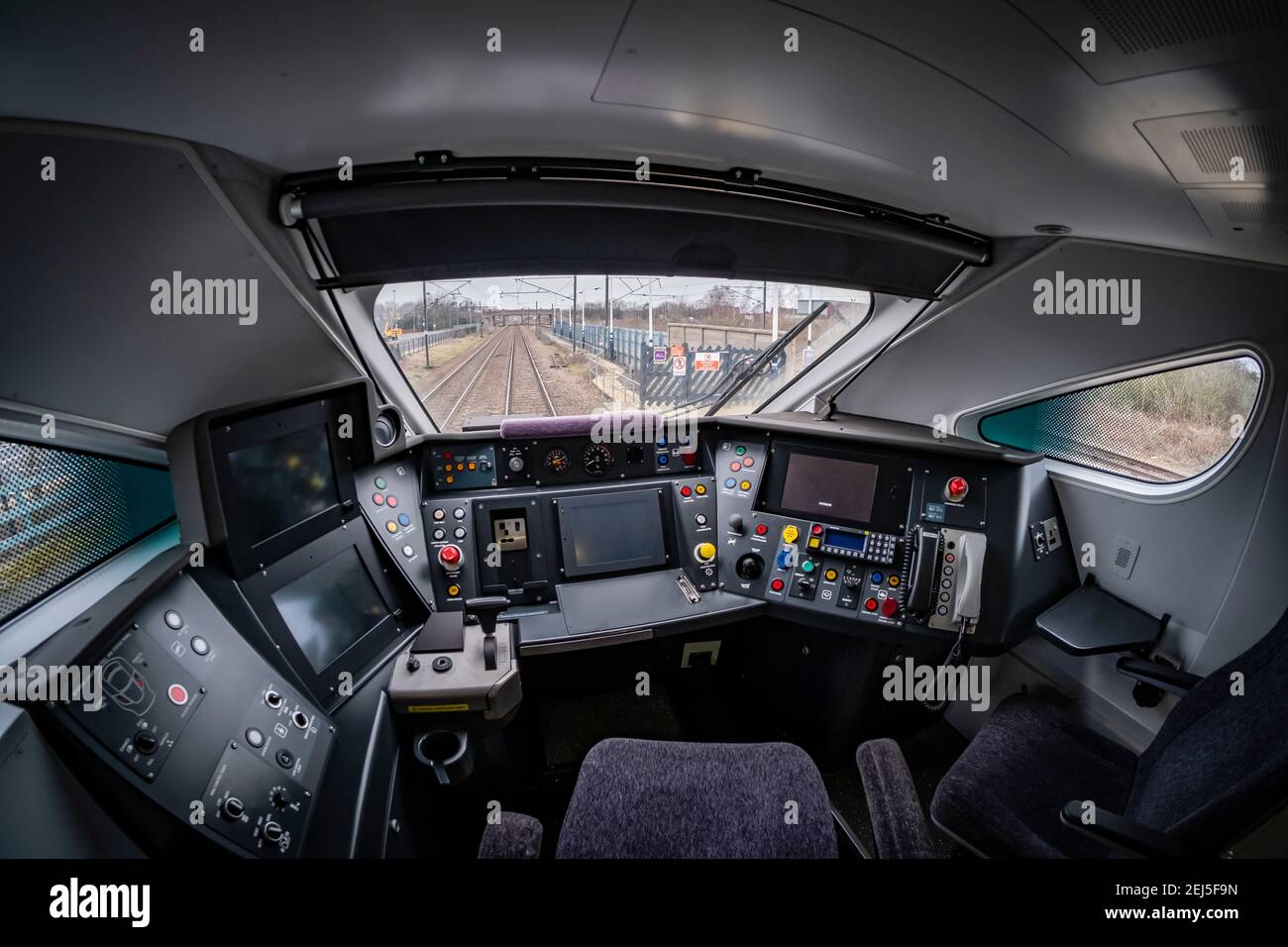 Inside the Driving Cab of a new IEP Class 800 / 801 Train made by ...