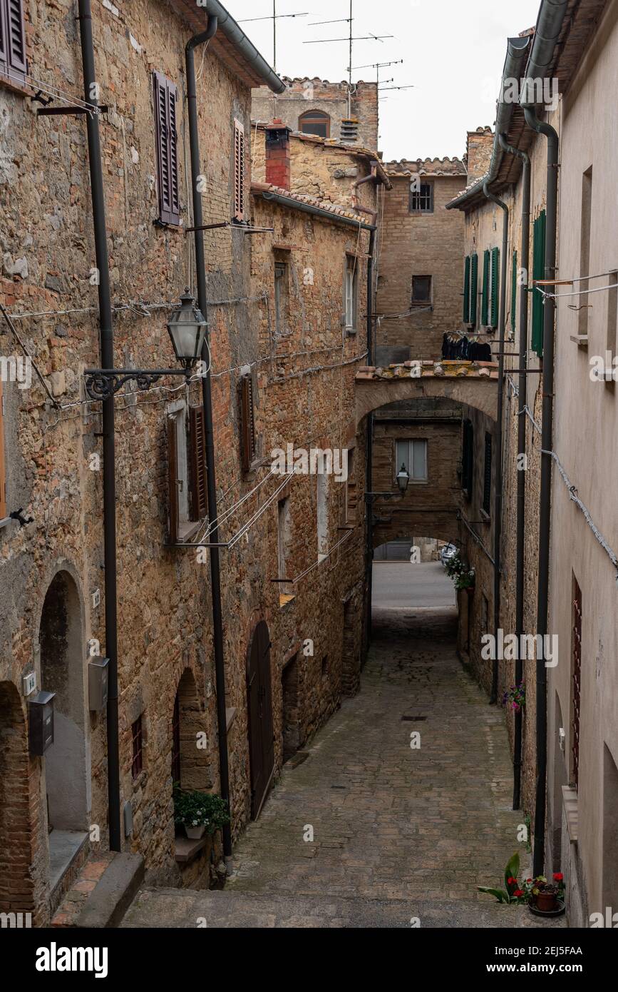 Volterra church and bell tower hi-res stock photography and images - Alamy