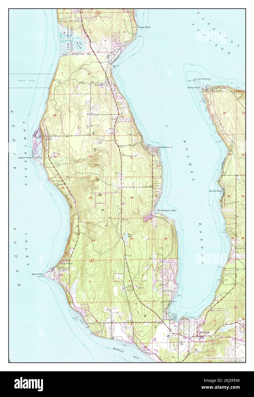 Freeland, Washington, map 1953, 1:24000, United States of America by ...