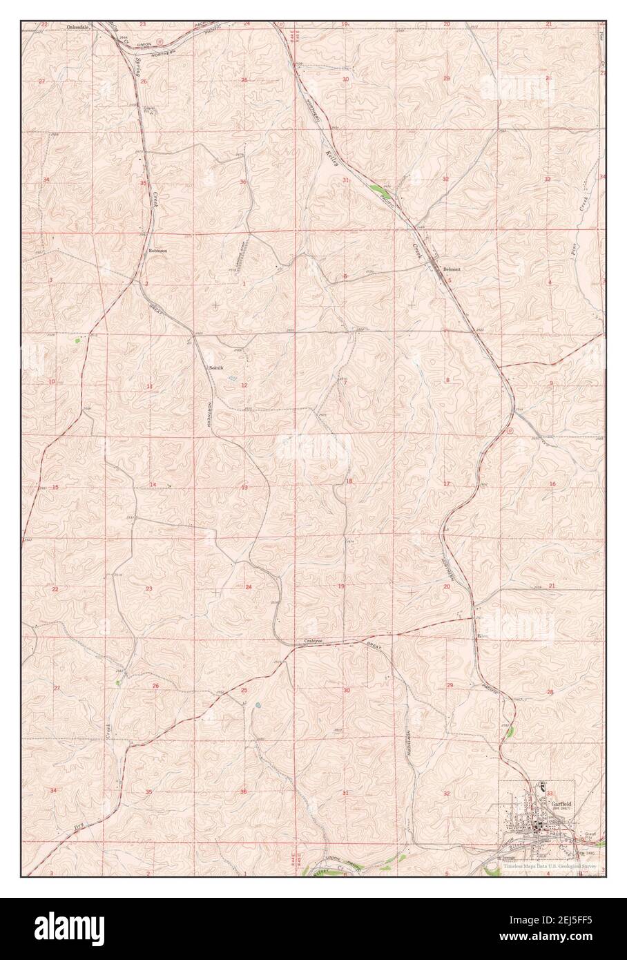 Garfield, Washington, map 1964, 1:24000, United States of America by ...