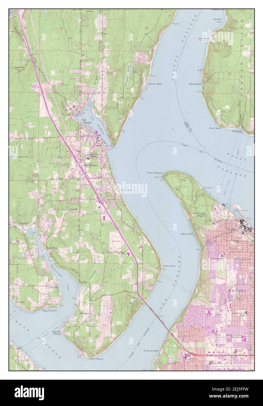 Gig Harbor, Washington, map 1959, 1:24000, United States of America by ...