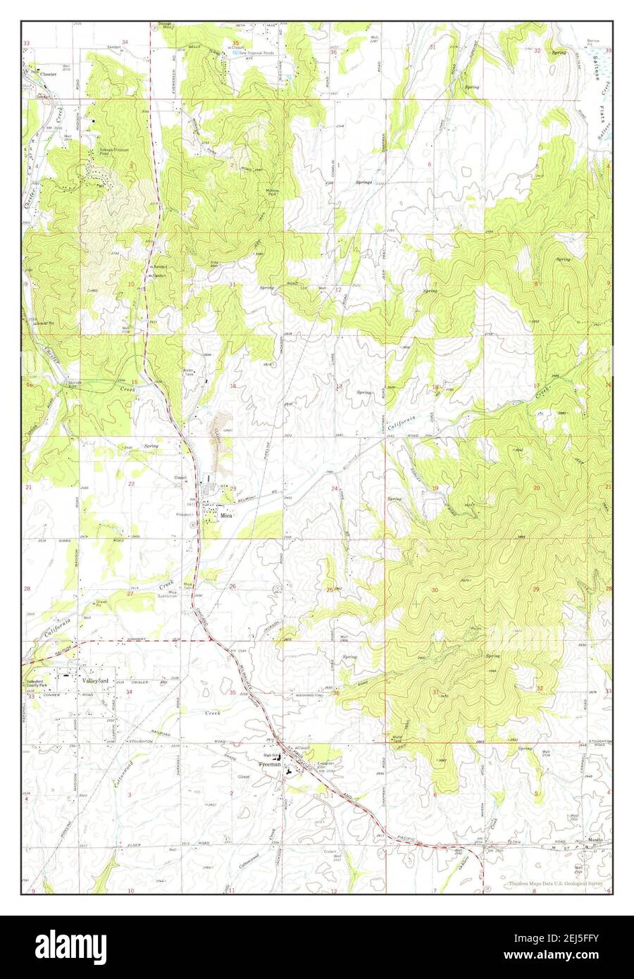 Freeman, Washington, map 1973, 1:24000, United States of America by ...
