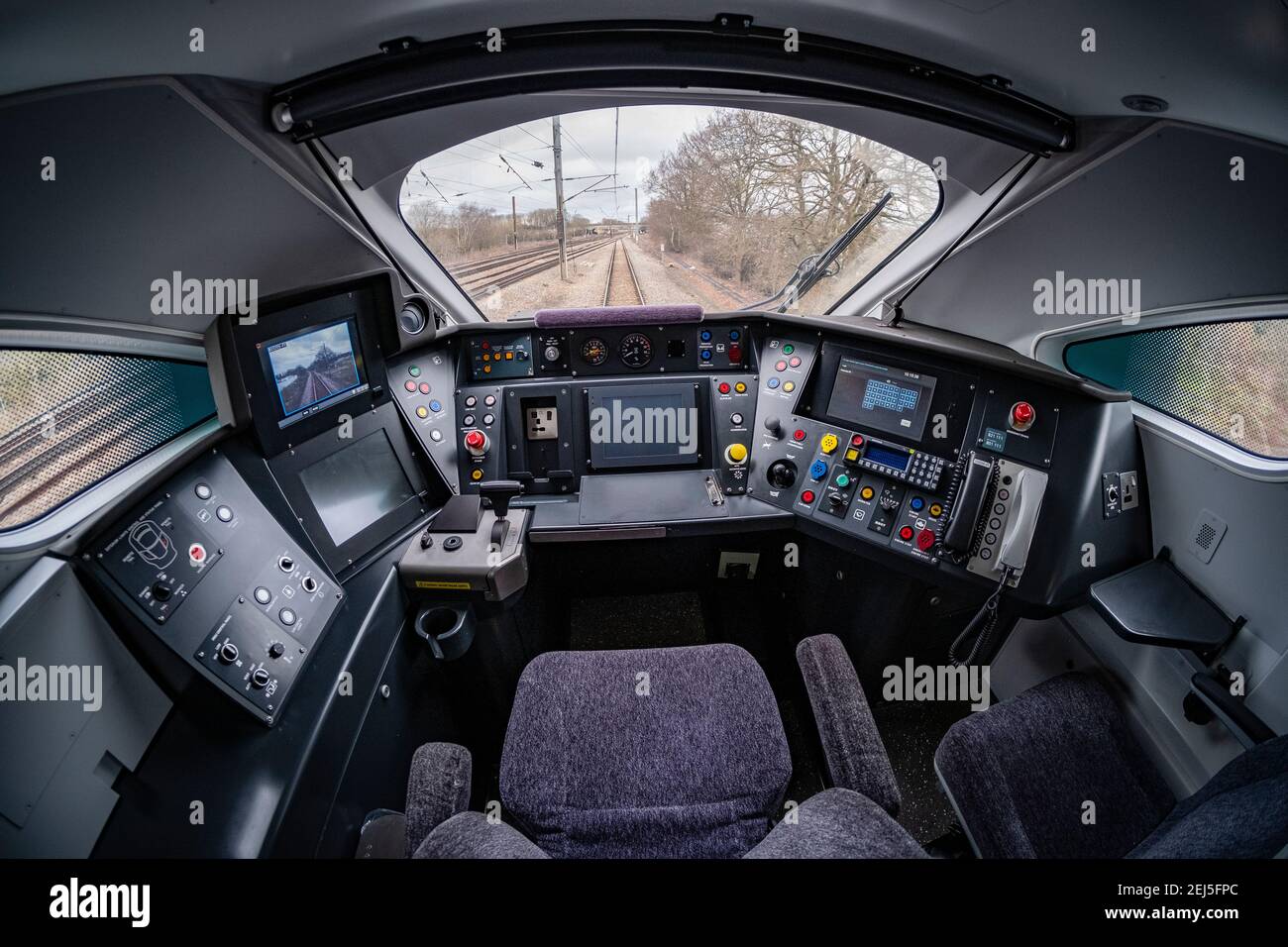 Inside the Driving Cab of a new IEP Class 800 / 801 Train made by ...