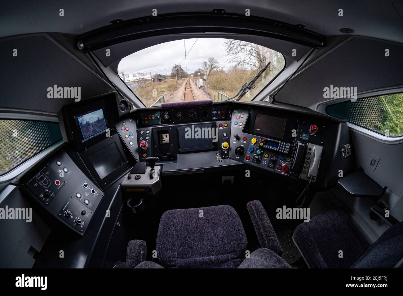 Inside the Driving Cab of a new IEP Class 800 / 801 Train made by ...