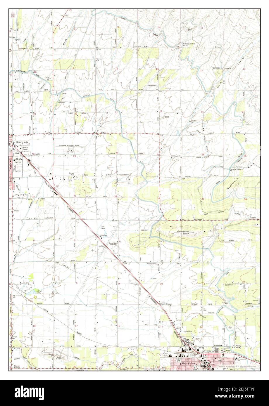 Map of grandview washington hi-res stock photography and images - Alamy