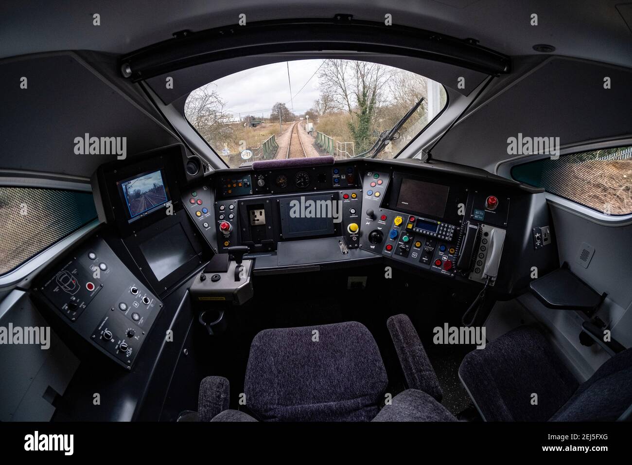 Inside the Driving Cab of a new IEP Class 800 / 801 Train made by ...