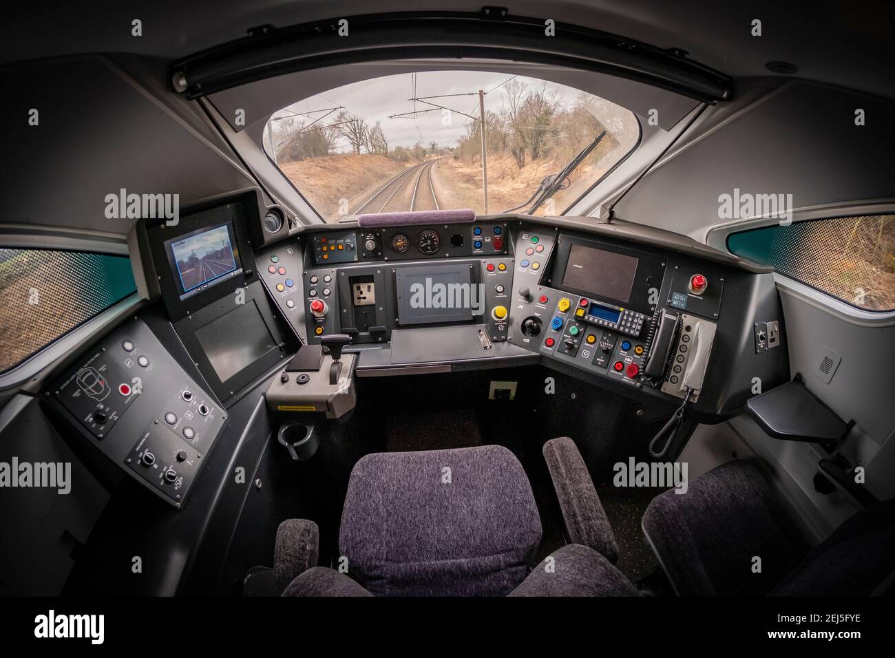 Inside the Driving Cab of a new IEP Class 800 / 801 Train made by ...