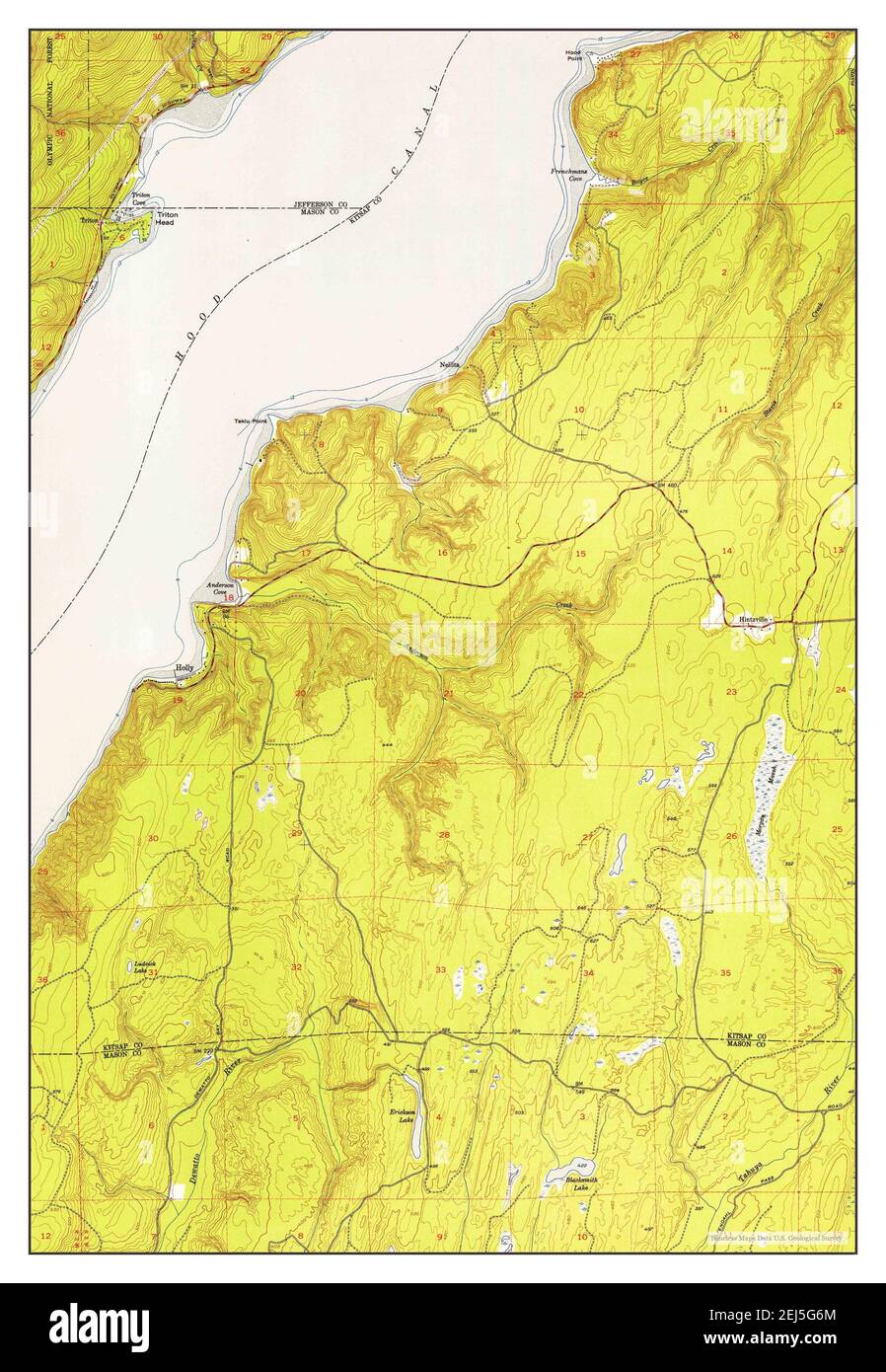 Holly, Washington, map 1953, 1:24000, United States of America by ...