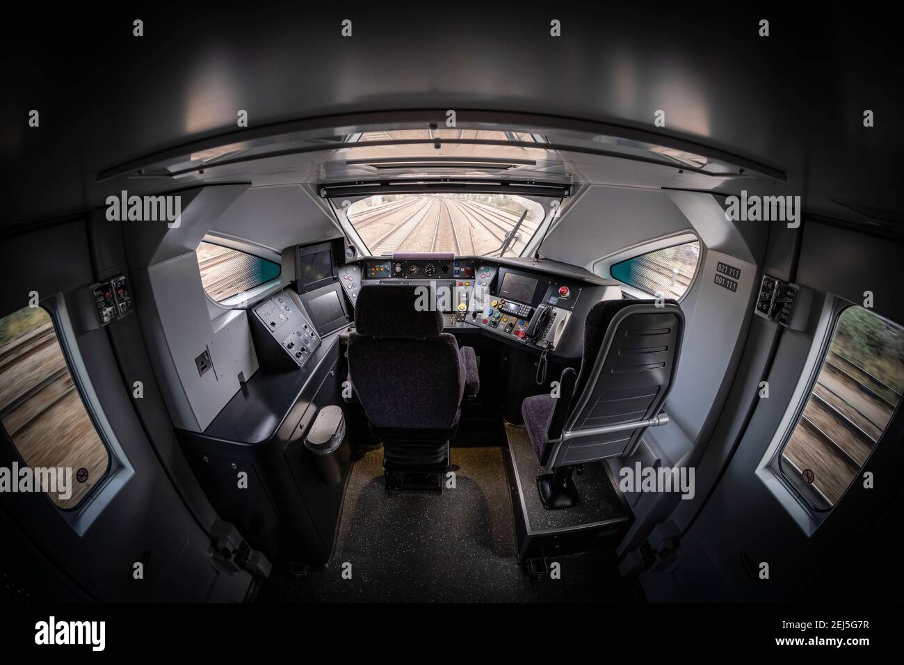 Inside the Driving Cab of a new IEP Class 800 / 801 Train made by ...