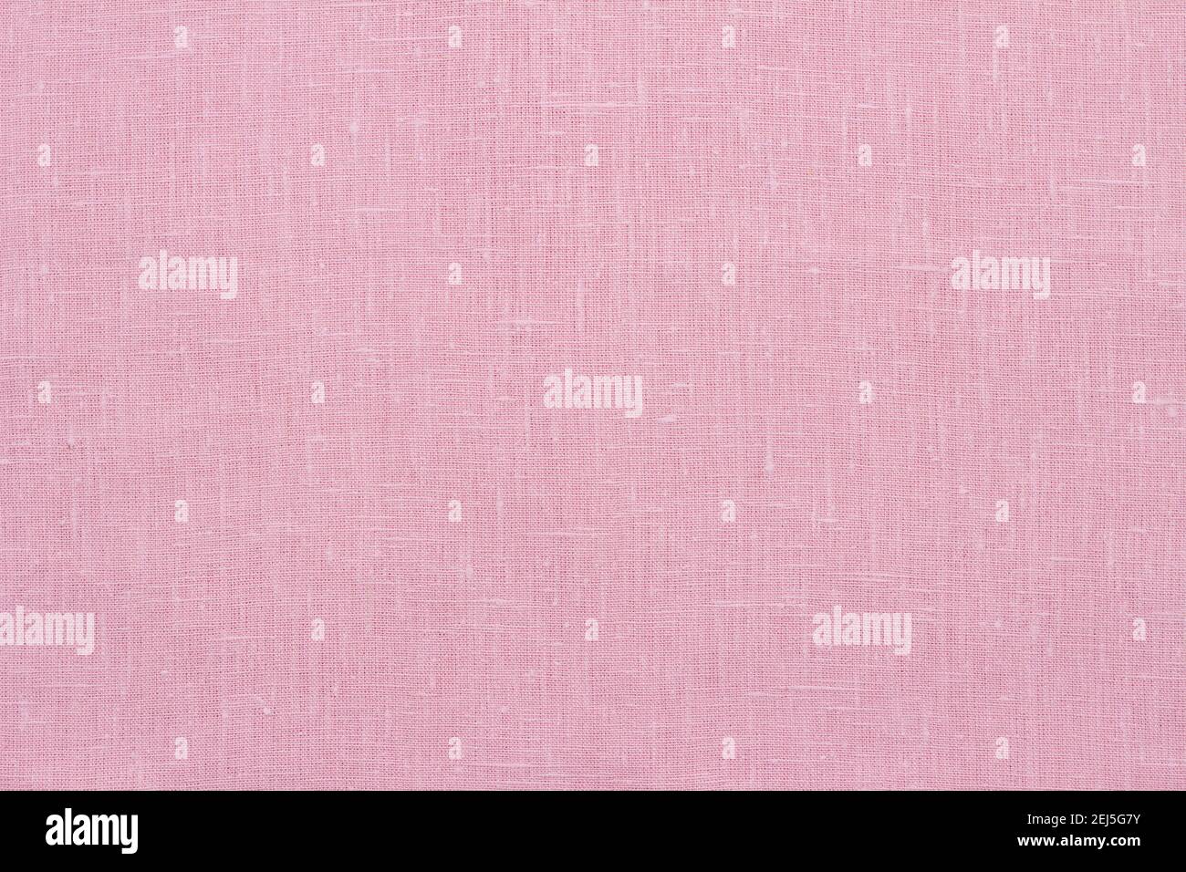 Pink linen pastel fabric, background or texture, closeup, top view ...