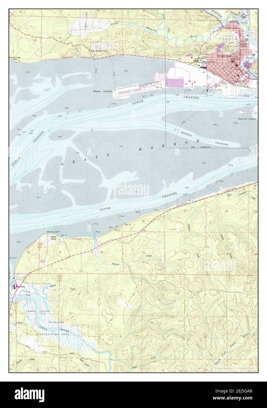 Hoquiam, Washington, map 1957, 1:24000, United States of America by ...