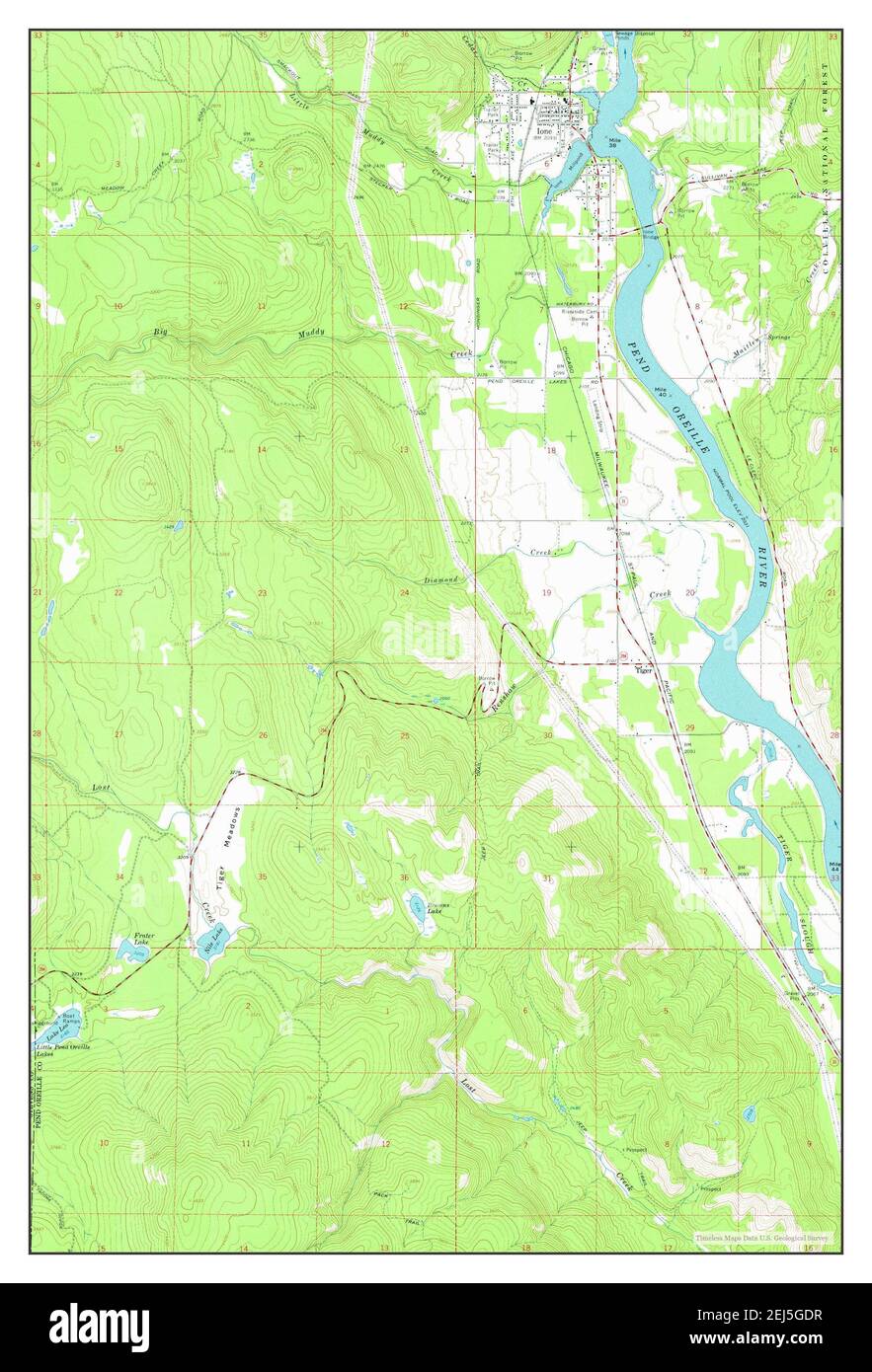 Ione, Washington, map 1967, 1:24000, United States of America by ...