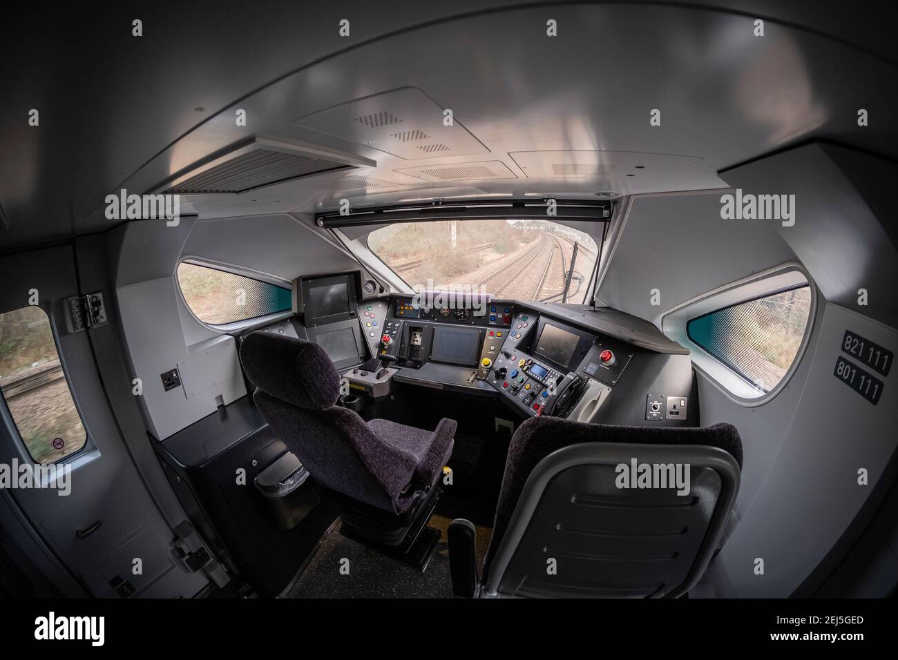 Inside the Driving Cab of a new IEP Class 800 / 801 Train made by ...
