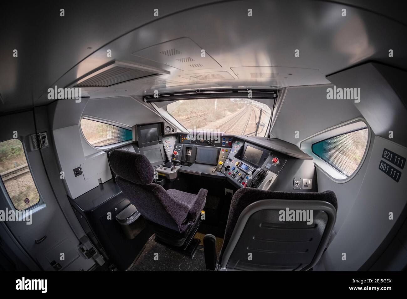 Inside the Driving Cab of a new IEP Class 800 / 801 Train made by ...