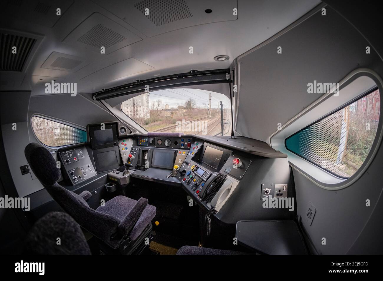 Inside the Driving Cab of a new IEP Class 800 / 801 Train made by ...