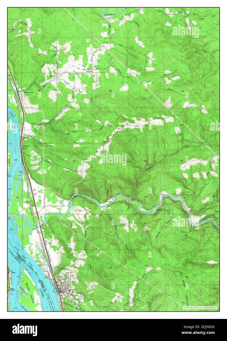 Kalama washington state map Cut Out Stock Images & Pictures - Alamy