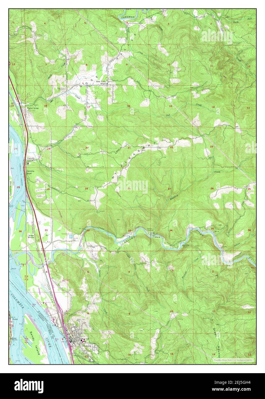 Kalama map hi-res stock photography and images - Alamy