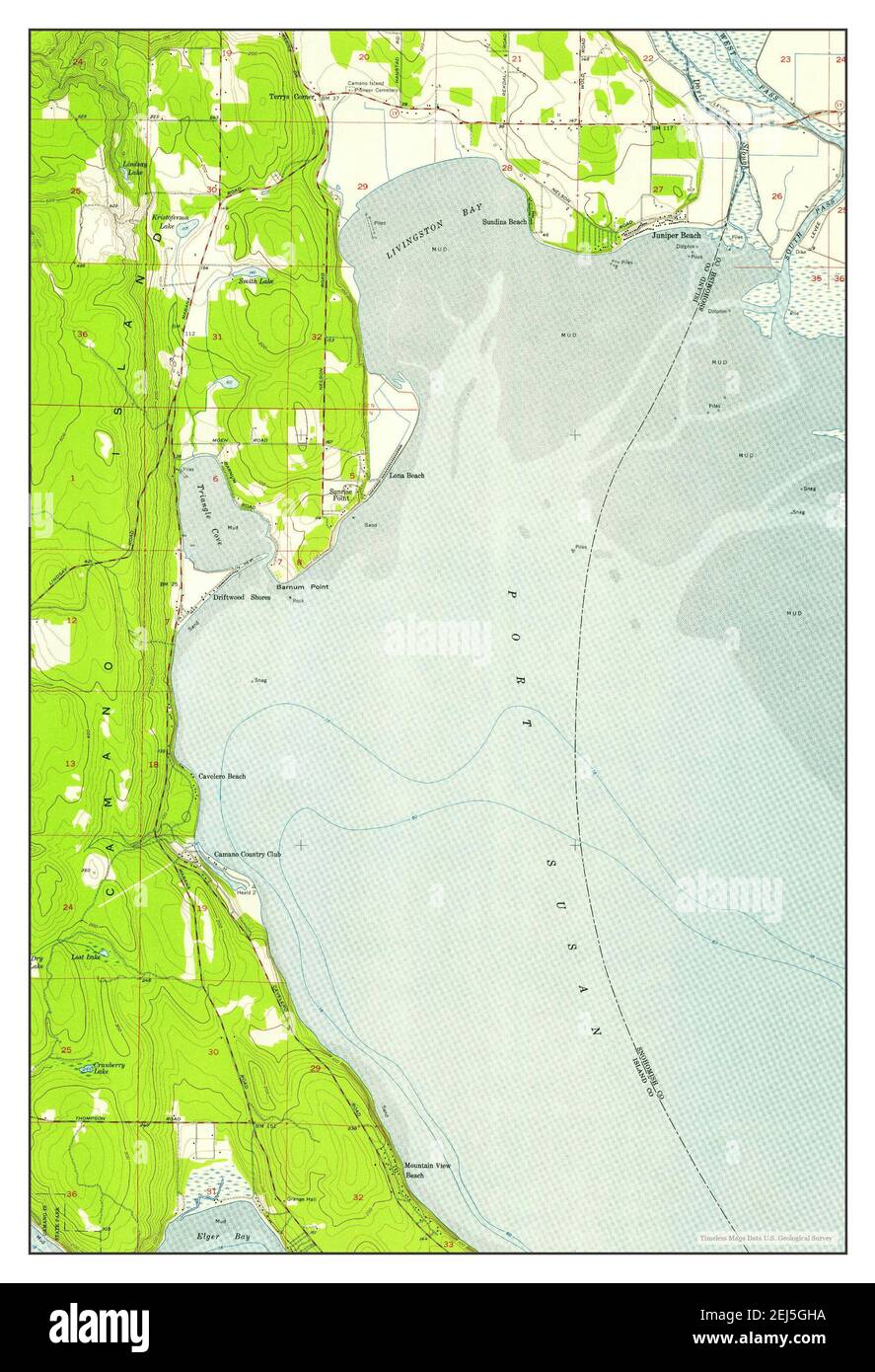 Juniper Beach, Washington, map 1956, 1:24000, United States of America ...