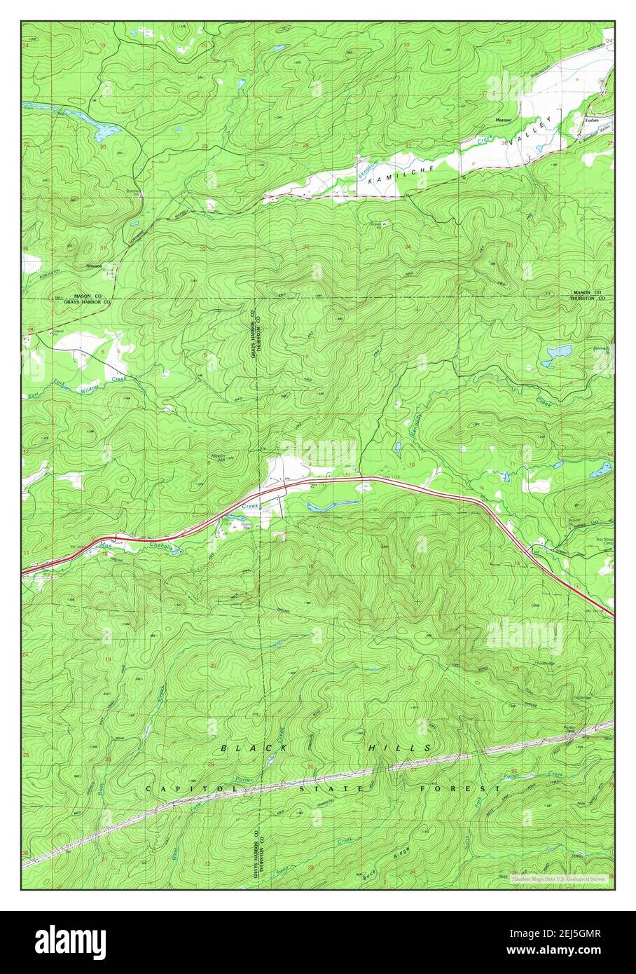 Kamilche Valley, Washington, map 1981, 1:24000, United States of ...