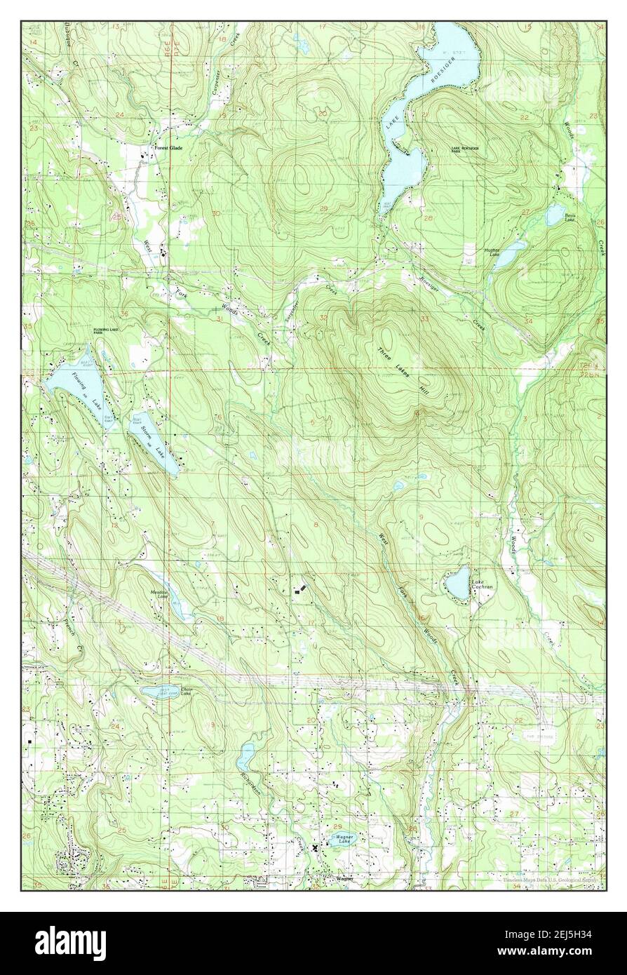 Lake Roesiger, Washington, map 1989, 1:24000, United States of America ...