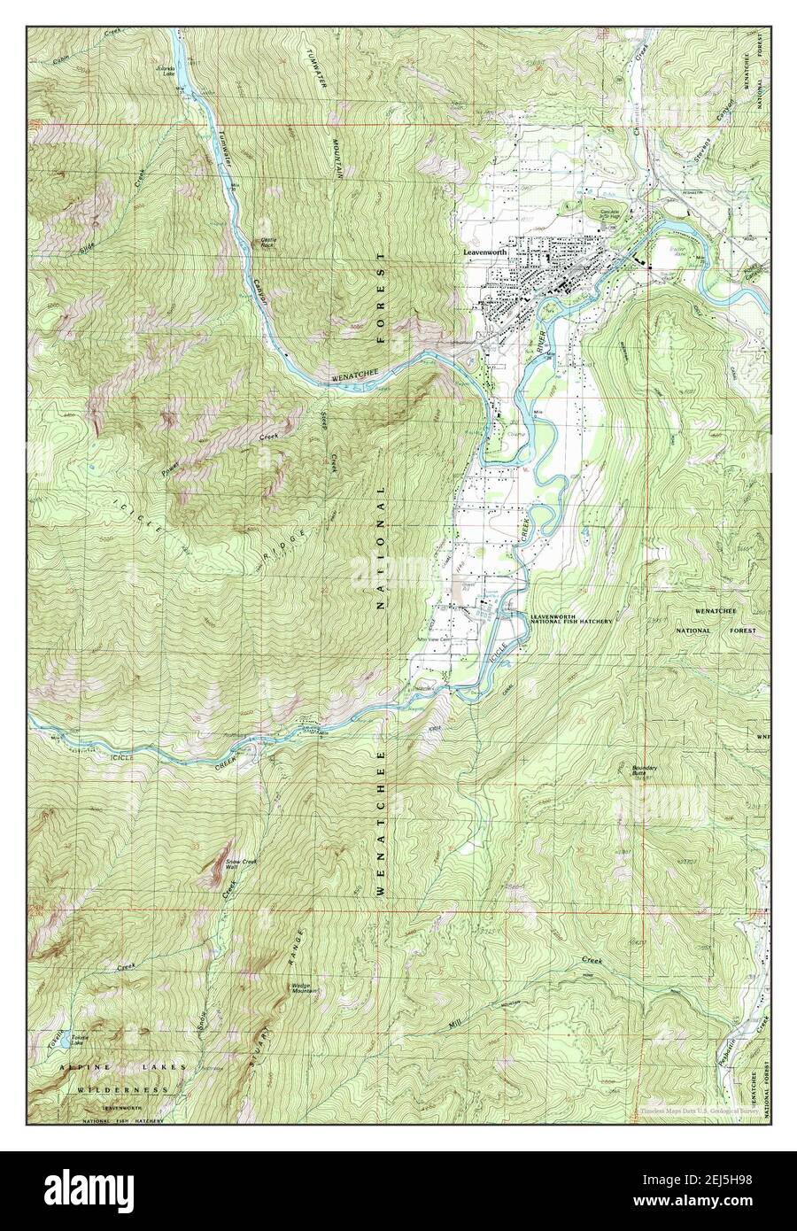 Leavenworth, Washington, map 1989, 1:24000, United States of America by ...
