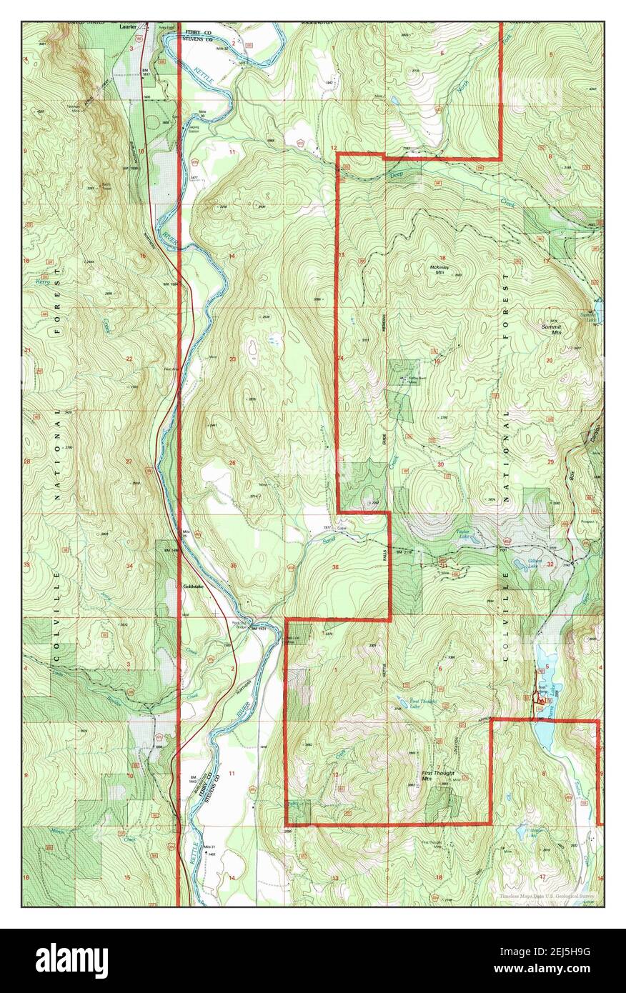 Laurier, Washington, map 1992, 1:24000, United States of America by ...