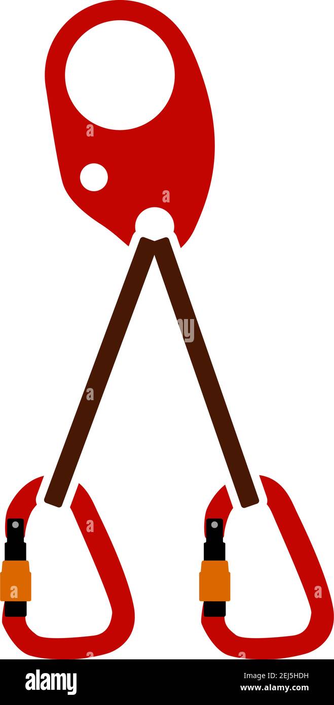 Alpinist Self Rescue System Icon. Flat Color Design. Vector ...