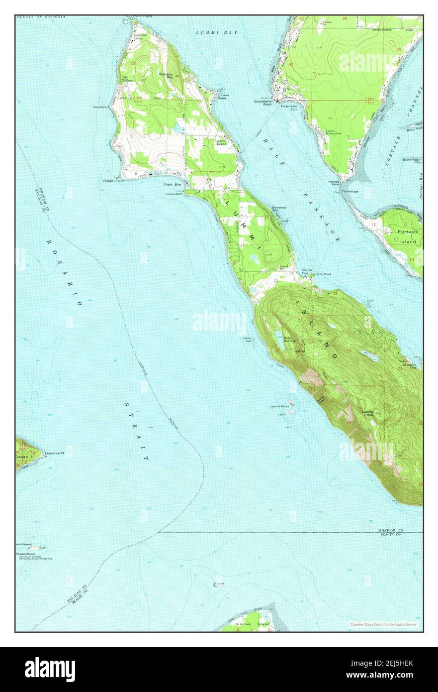 Lummi Island, Washington, map 1978, 1:24000, United States of America ...