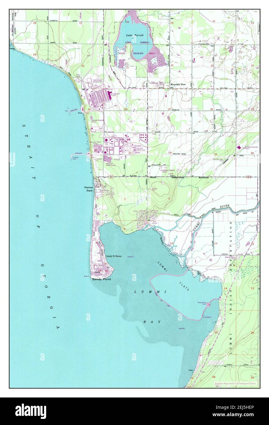 Lummi Bay, Washington, map 1952, 1:24000, United States of America by ...