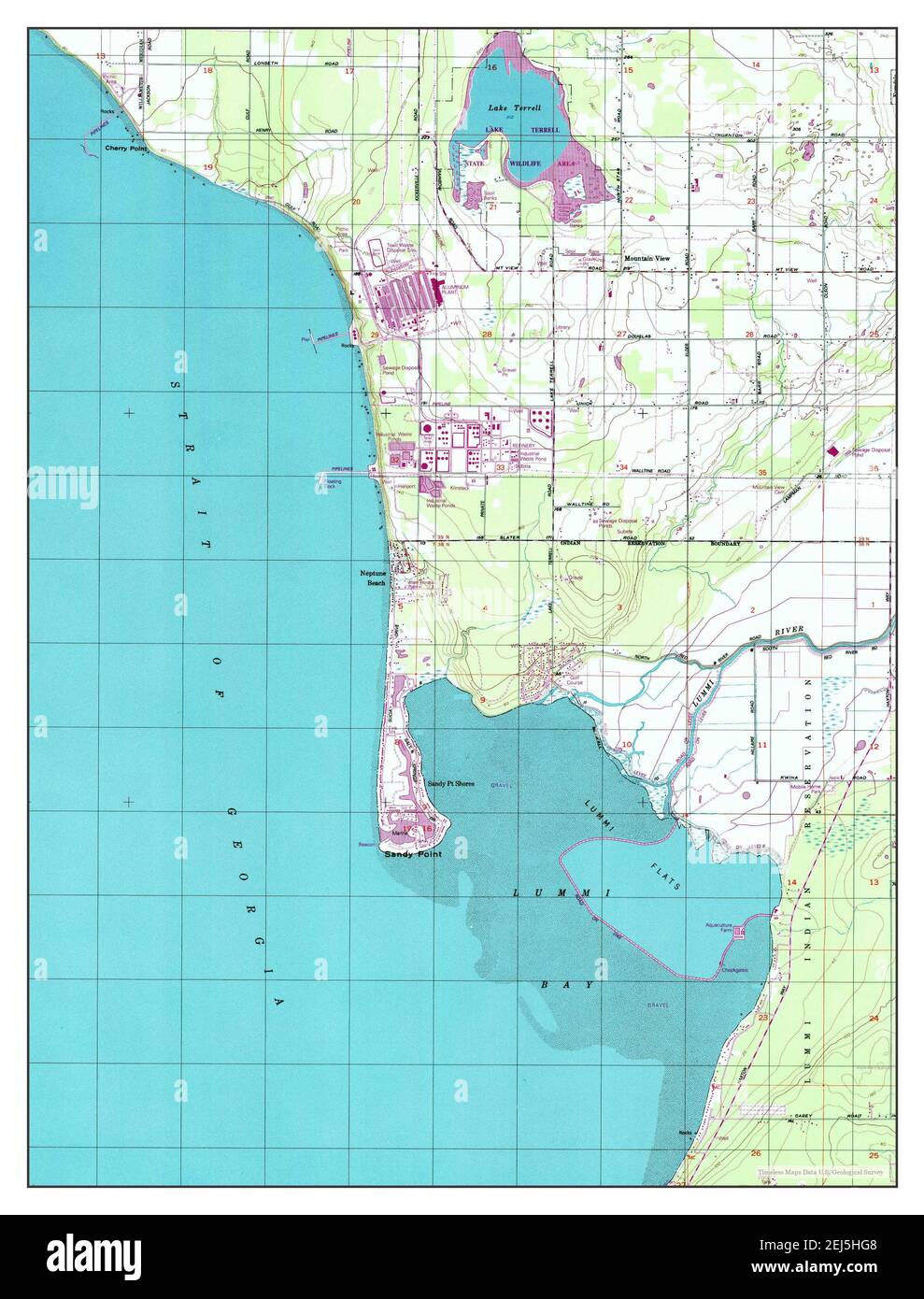 Lummi Bay, Washington, map 1997, 1:24000, United States of America by ...