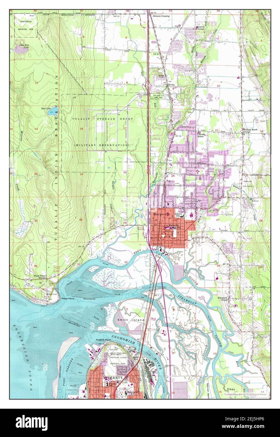 Marysville washington map hi-res stock photography and images - Alamy