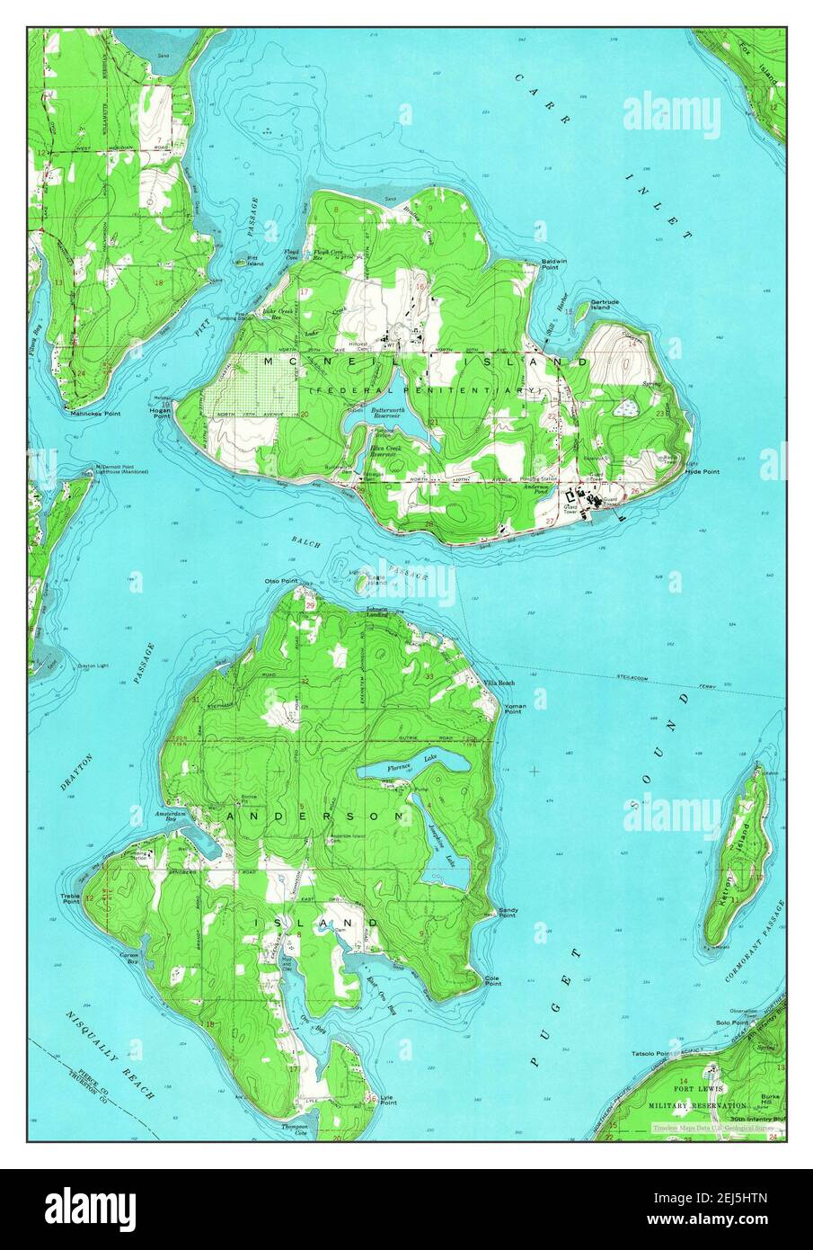 Mc Neil Island, Washington, map 1959, 1:24000, United States of America ...