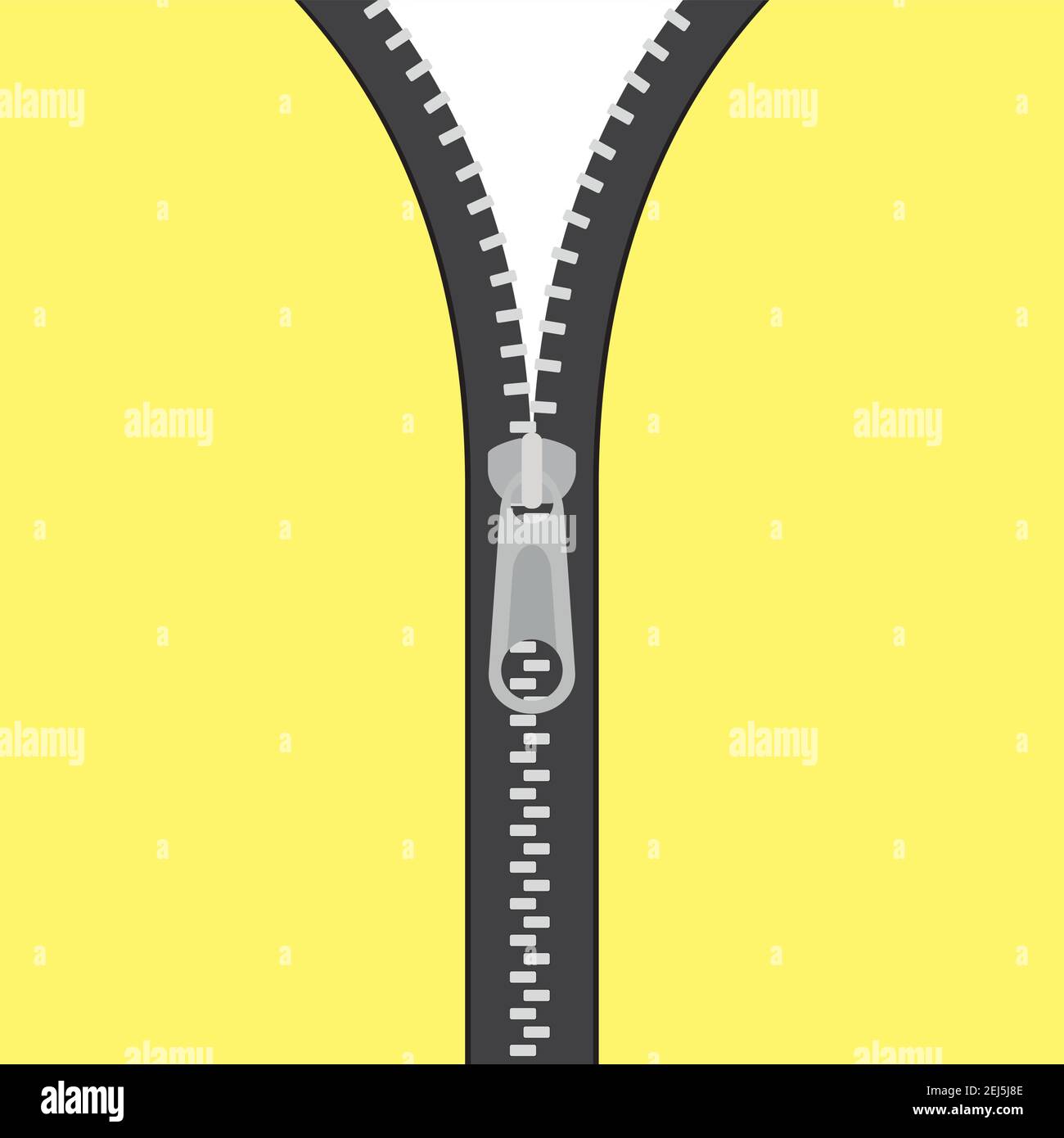 Open zipper.Banner template.Flat vector illustration Stock Vector Image & Art - Alamy