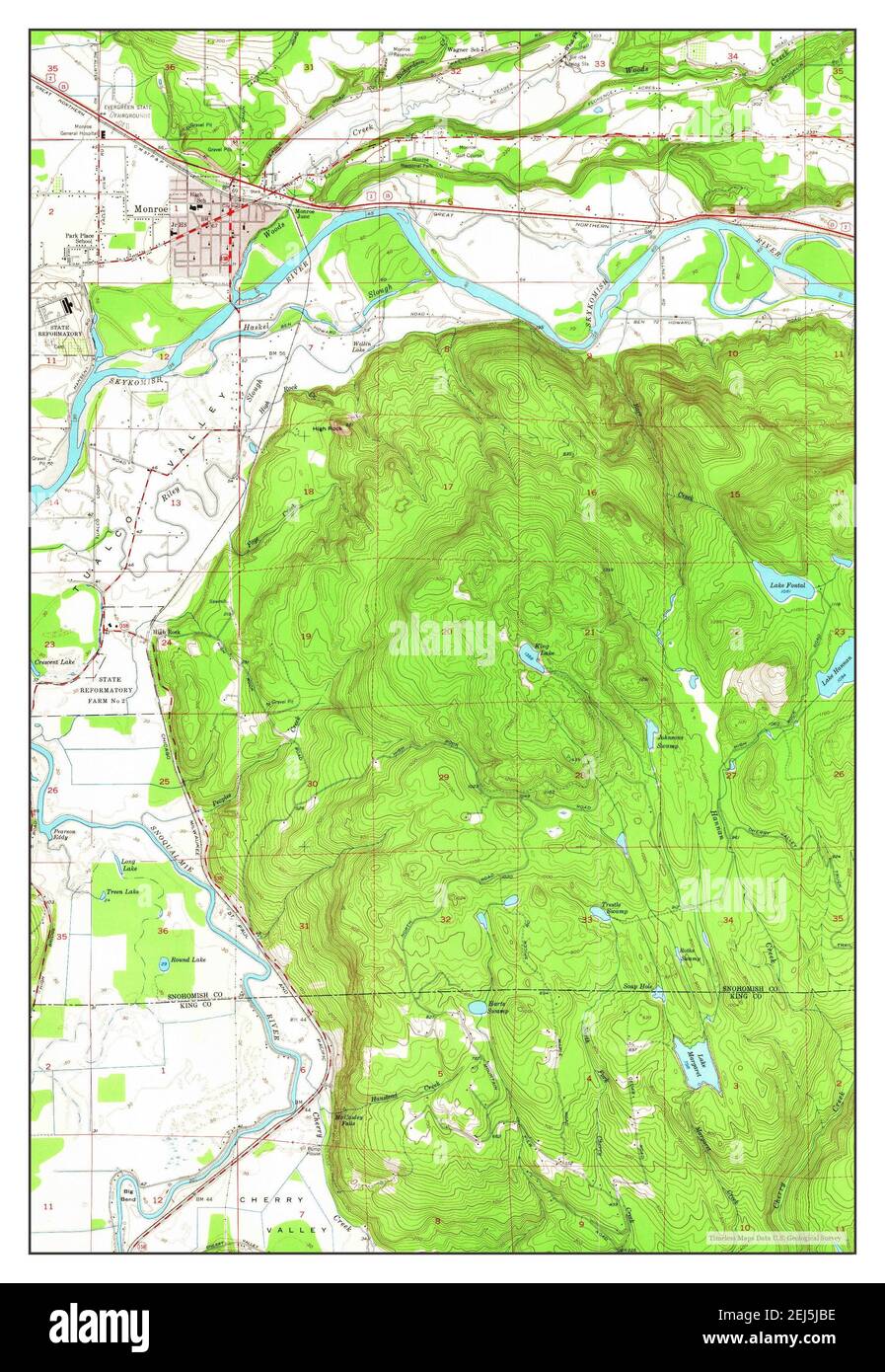 Monroe, Washington, map 1953, 1:24000, United States of America by ...