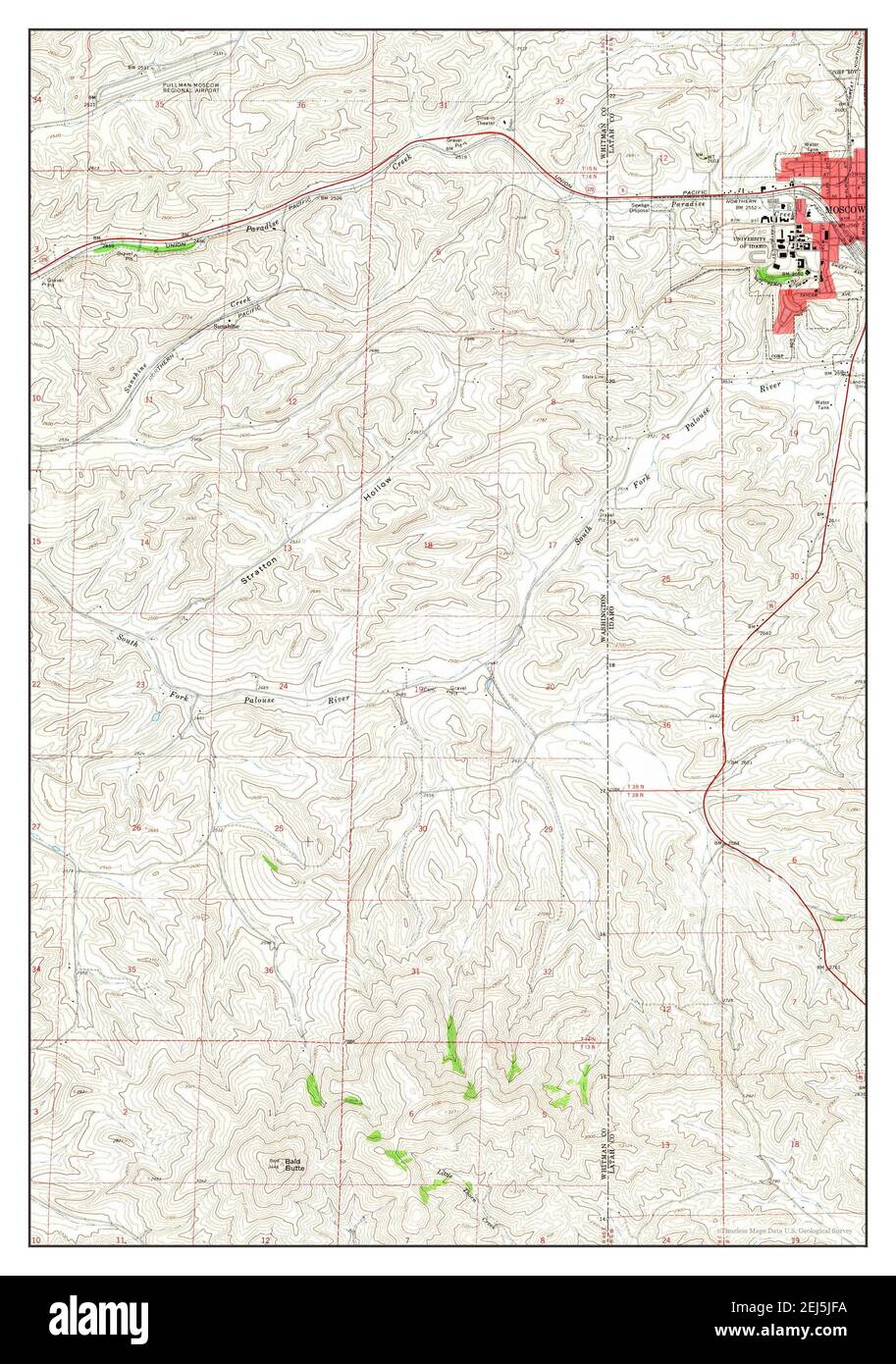 Moscow West, Washington, map 1964, 1:24000, United States of America by ...