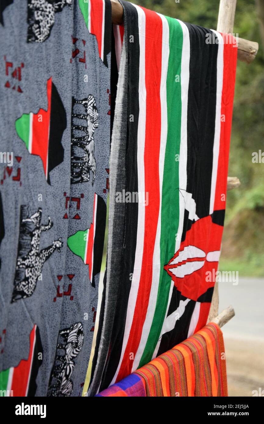 Typical garments of the Masai tribe in Kenya Stock Photo - Alamy