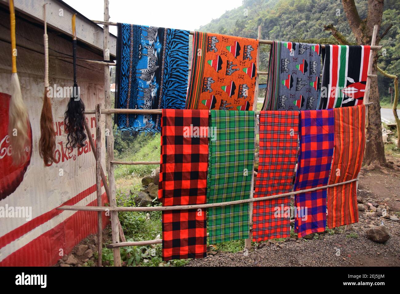 Typical garments of the Masai tribe in Kenya Stock Photo - Alamy