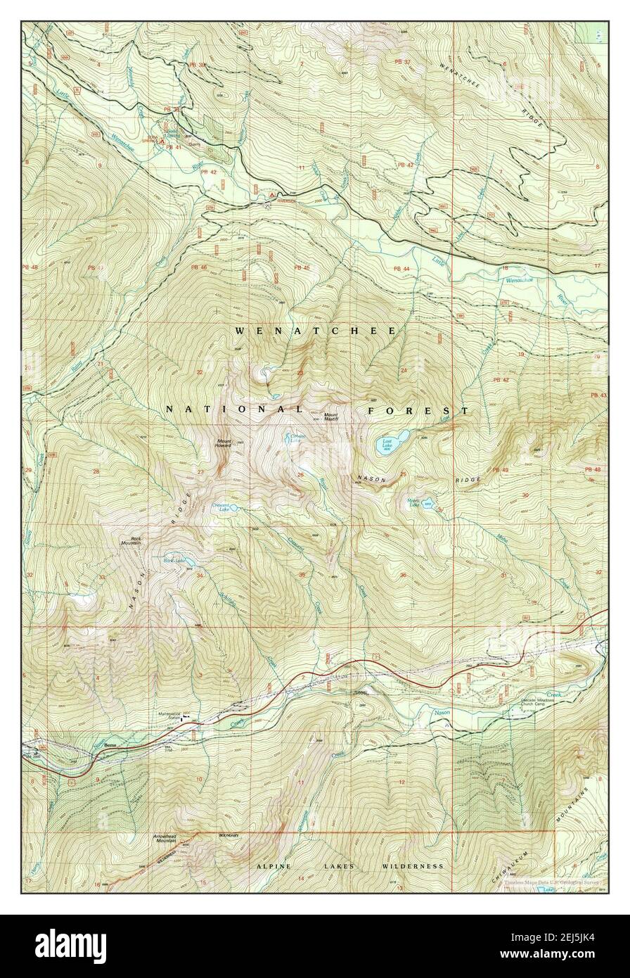 Mount Howard, Washington, map 2004, 1:24000, United States of America ...