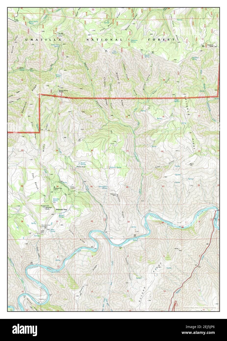 Mountain View, Washington, map 1995, 1:24000, United States of America ...