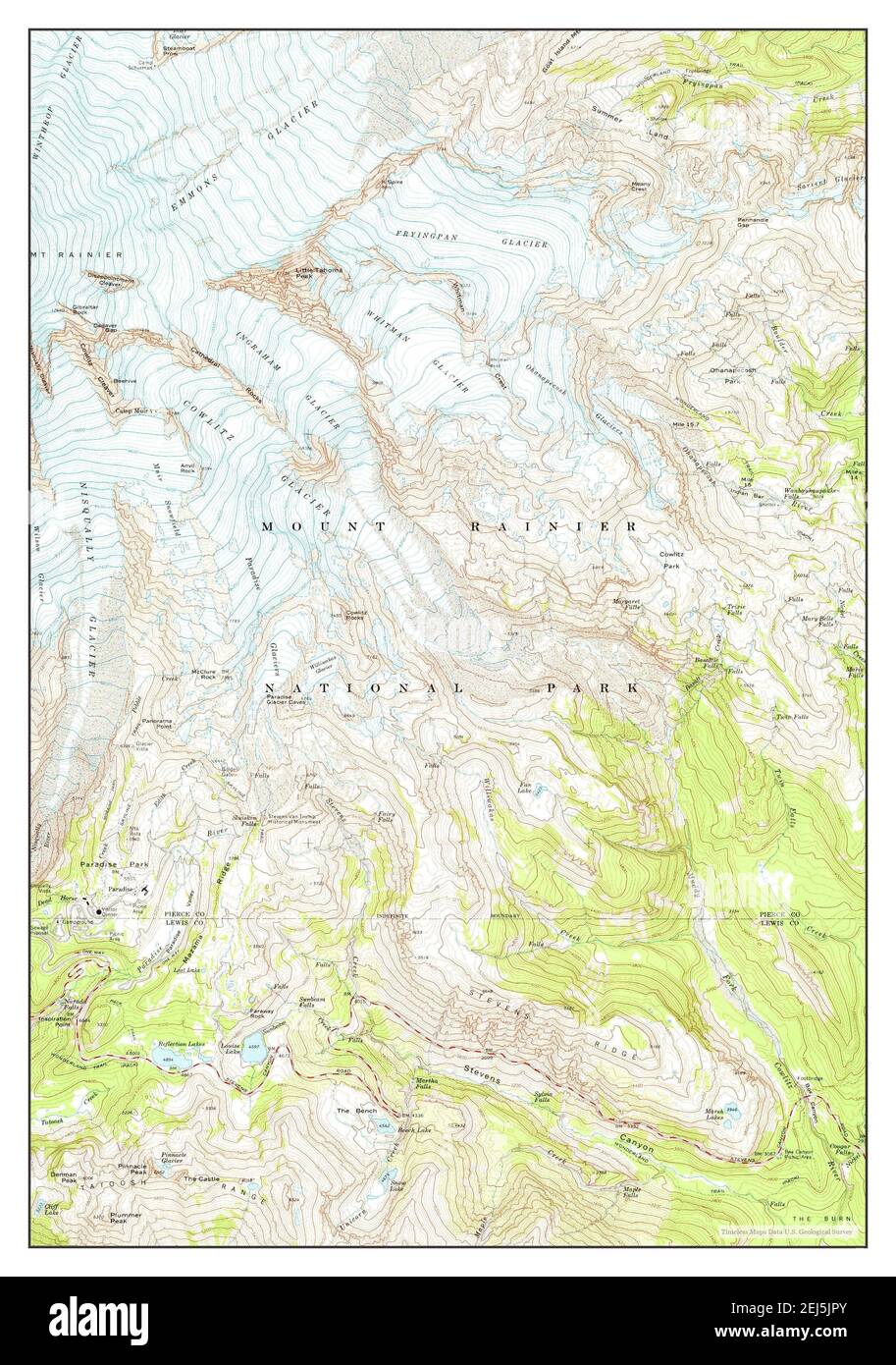 Mt Rainier East, Washington, map 1971, 1:24000, United States of ...
