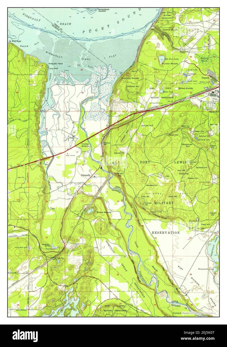 Nisqually, Washington, map 1948, 1:24000, United States of America by ...
