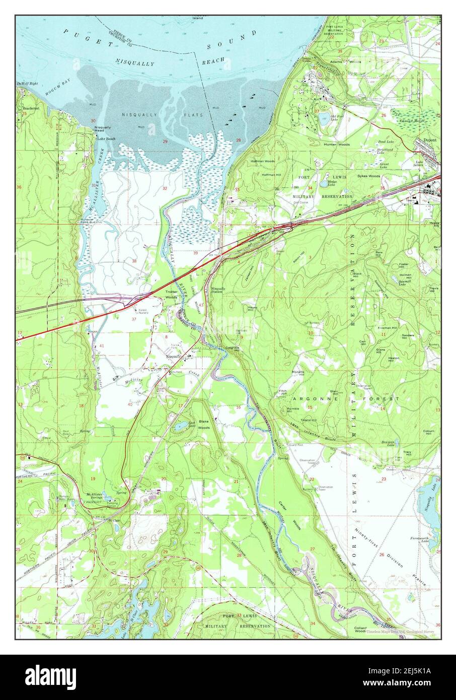Nisqually, Washington, map 1959, 1:24000, United States of America by ...