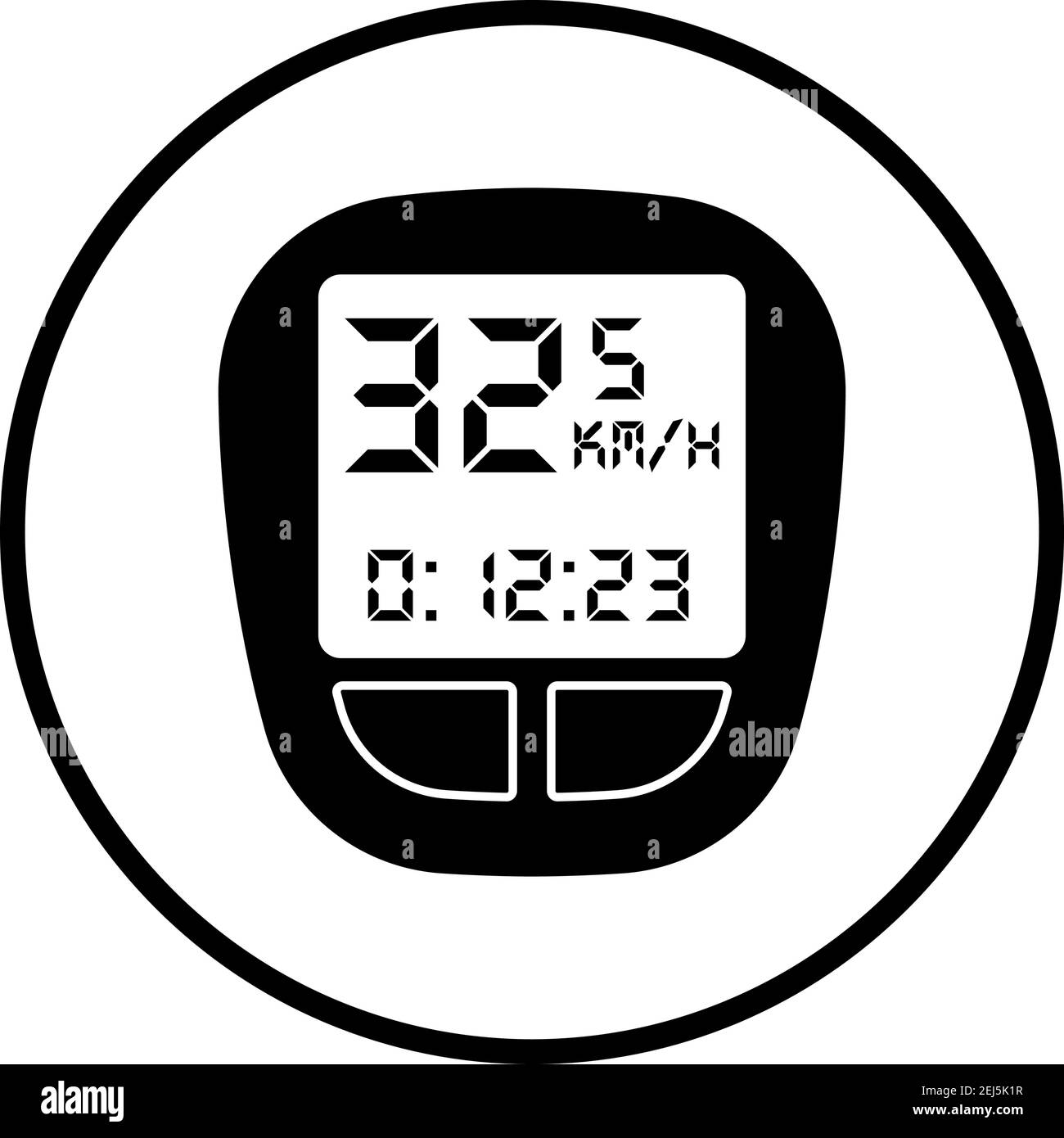 Bike Computer Icon. Thin Circle Stencil Design. Vector Illustration Stock Vector Image & Art - Alamy
